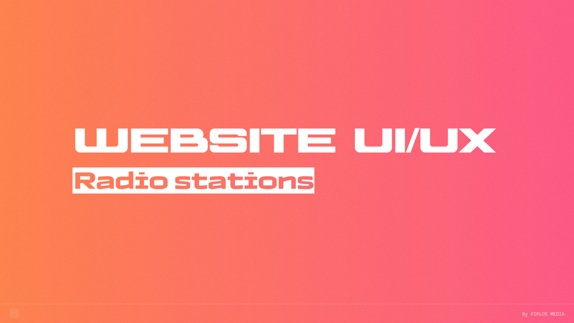 UI/UX concept for a radio station website – Piplos Media case study ...